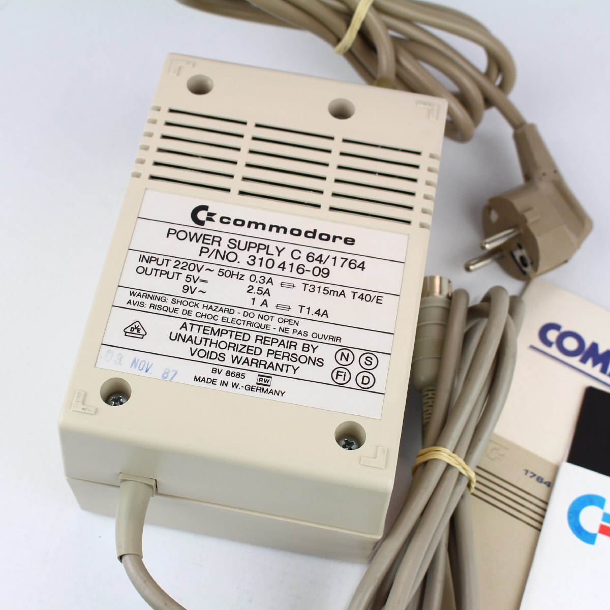 Commodore 1764 PSU inkl. manual og software - WTS Retro