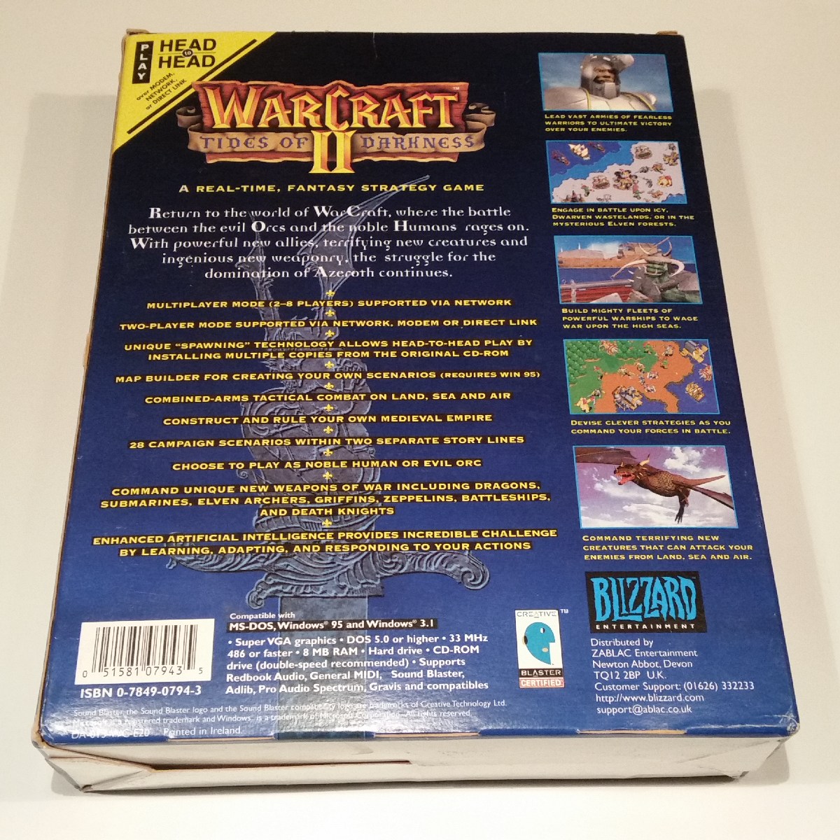 Warcraft II: Tides of Darkness (PC Big Box) - WTS Retro - Køb spillet her
