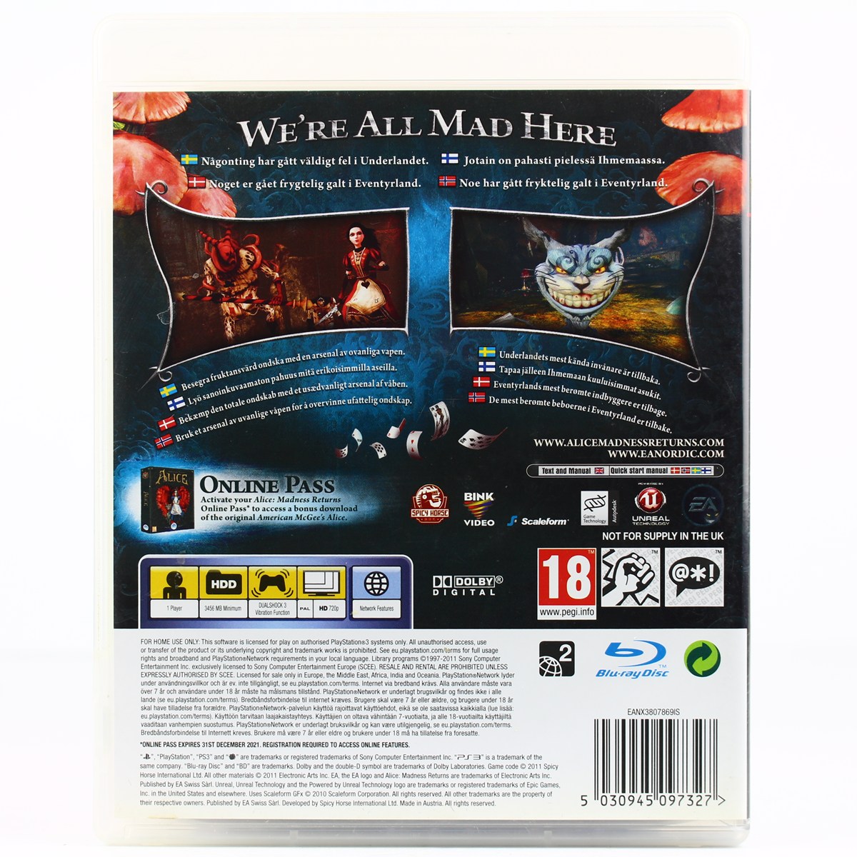 Alice: Madness Returns (PS3) - WTS Retro - Køb spillet her