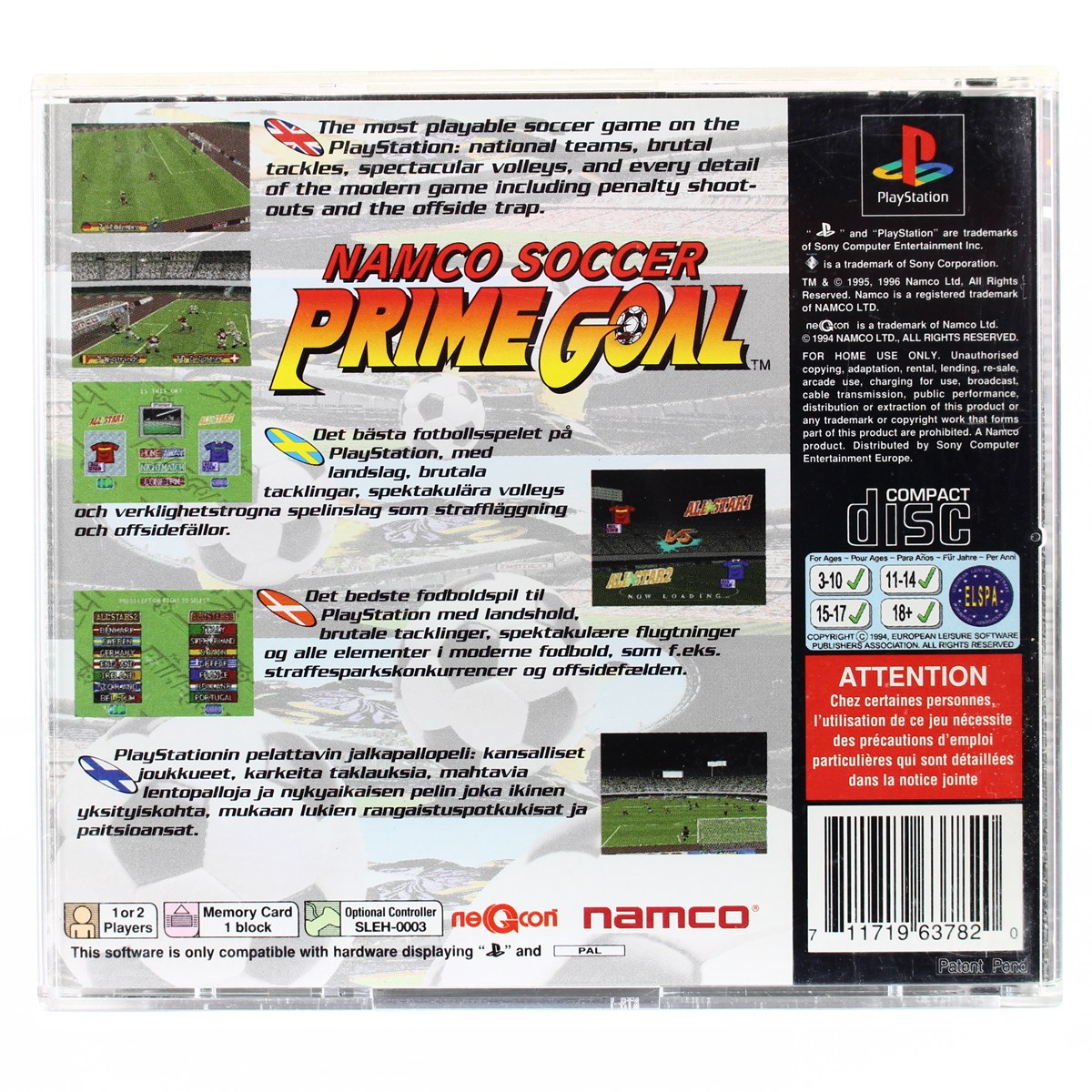 Namco Soccer Prime Goal (PS1) - WTS Retro - Køb her