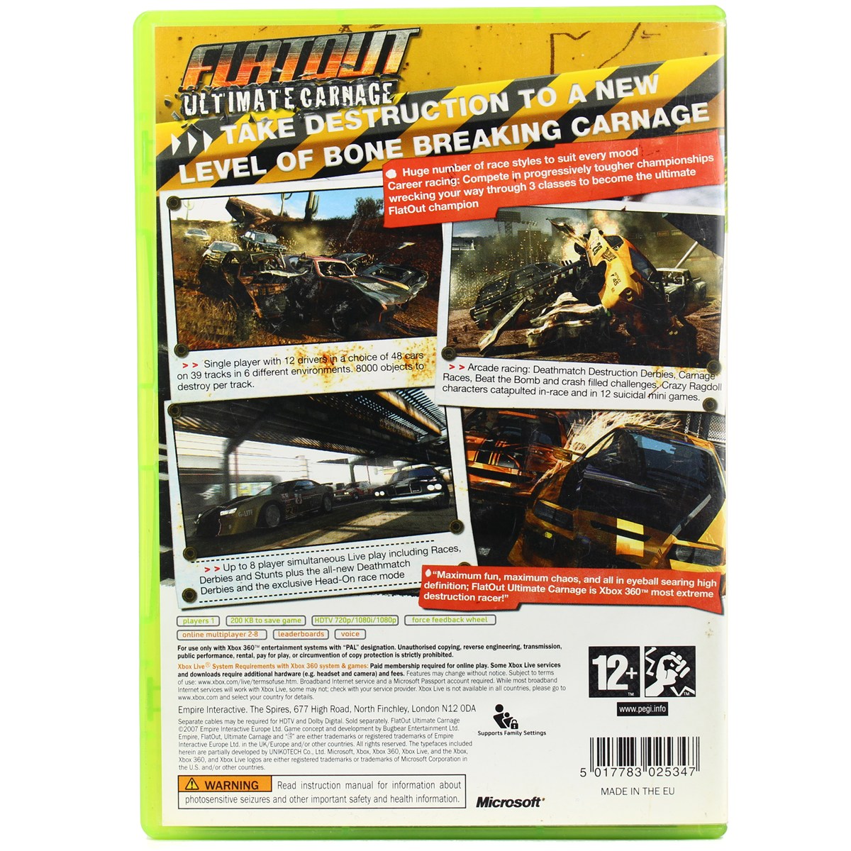 FlatOut: Ultimate Carnage (Xbox 360) - WTS Retro - Køb spillet her