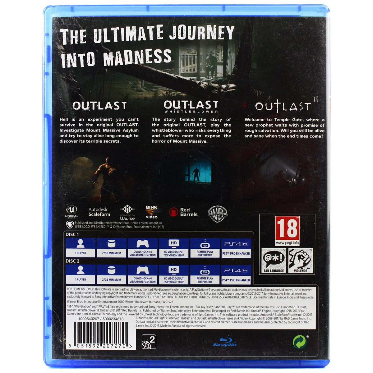 Outlast Trinity (PS4) - WTS Retro - Køb spillet her