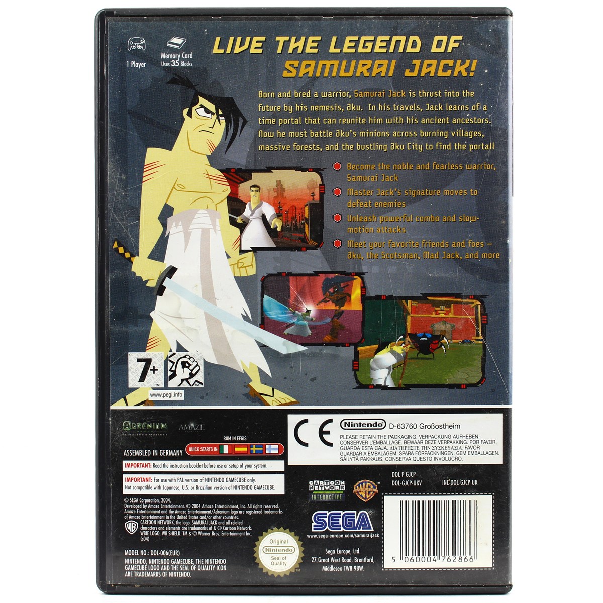 Samurai Jack: The Shadow of Aku (Nintendo GameCube) - WTS Retro - Køb her