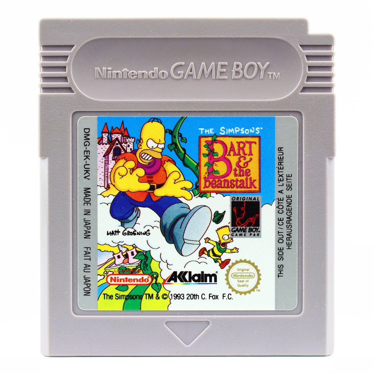 The Simpsons: Bart and the Beanstalk (Game Boy - Løs spil) - WTS Retro ...