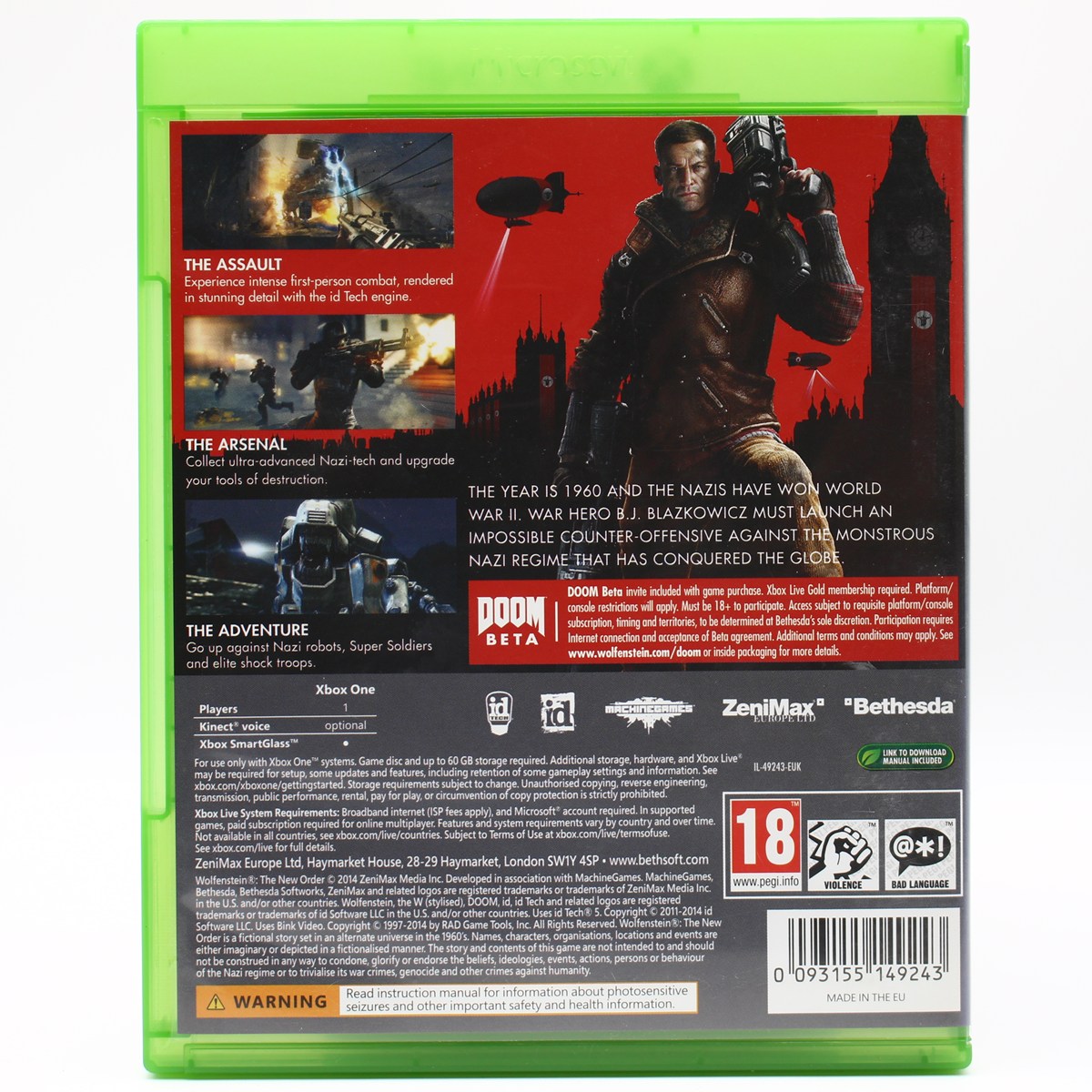 Wolfenstein: The New Order (Xbox One) - WTS Retro - Køb spillet her