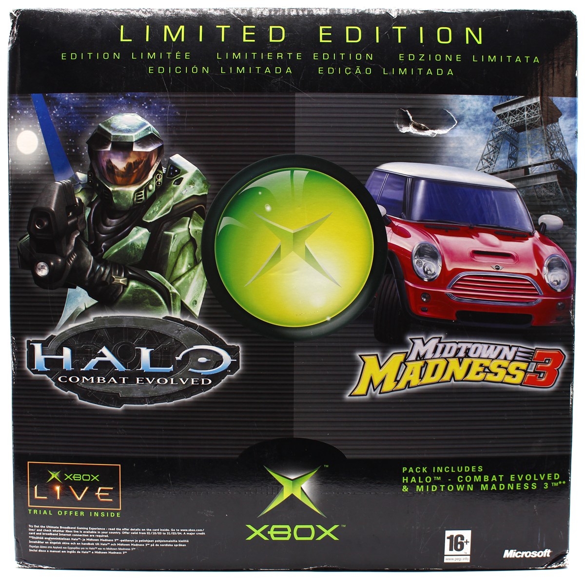 Xbox Original Konsol - Limited Edition Halo & Midtown Madness 3 (Boxed) - WTS Retro - Køb her