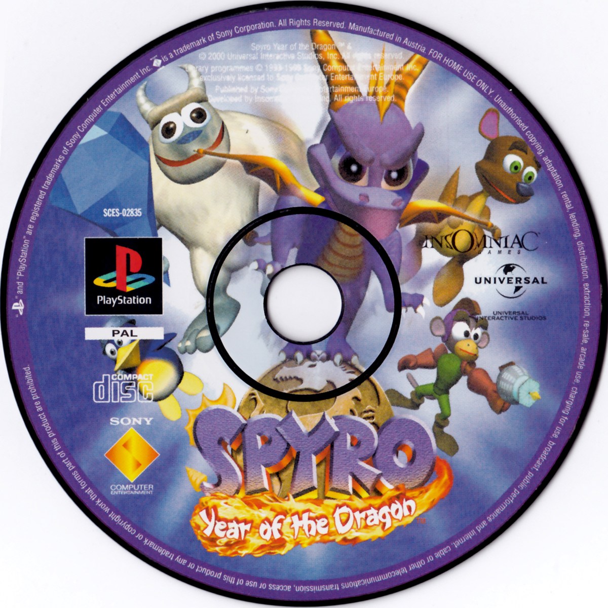 Spyro: Year of the Dragon (PS1 - Løs spil) - WTS Retro - Køb her