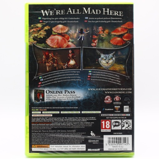Alice: Madness Returns (Xbox 360 - Nyt spil) - WTS Retro - Køb spillet her