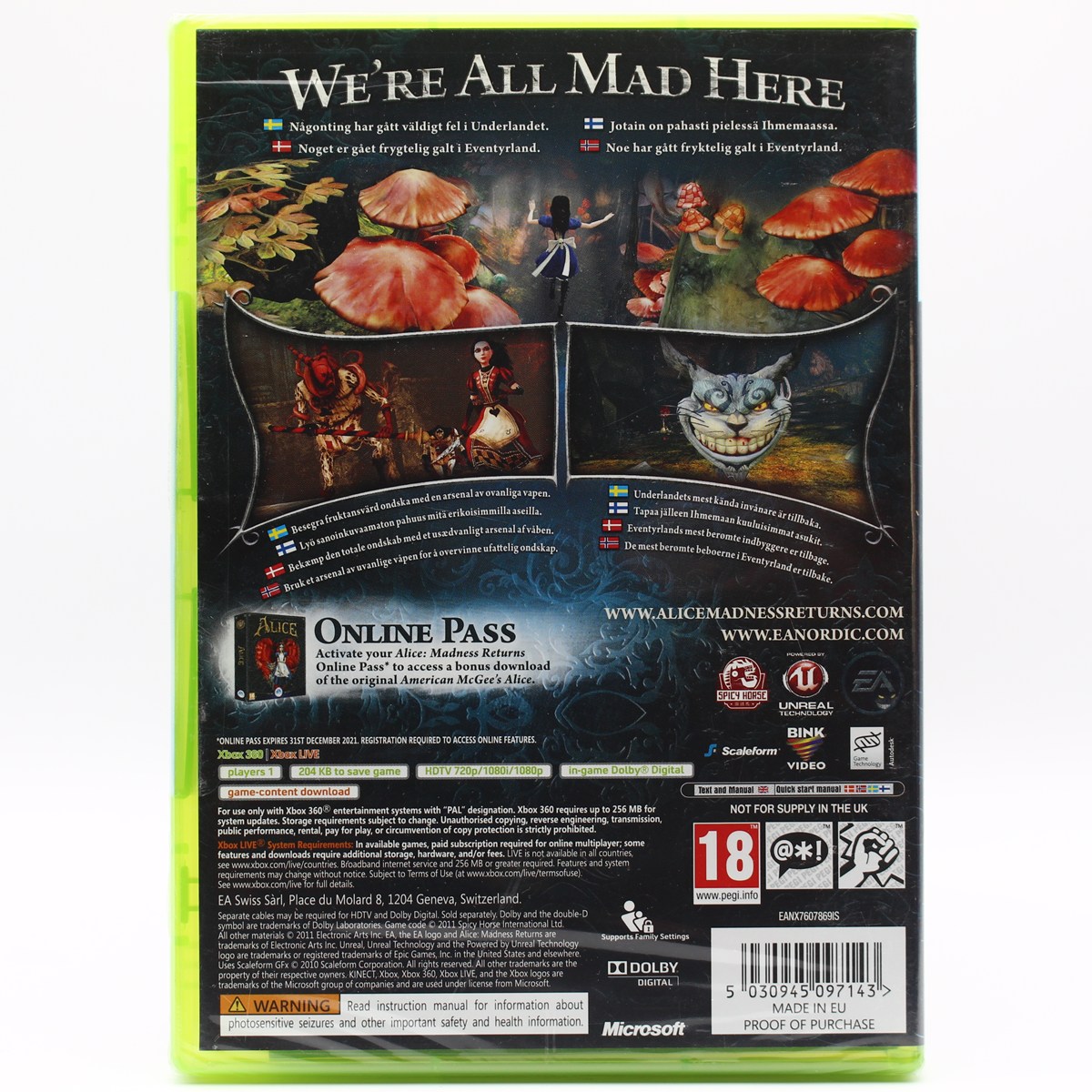 Alice: Madness Returns (Xbox 360 - Nyt spil) - WTS Retro - Køb spillet her