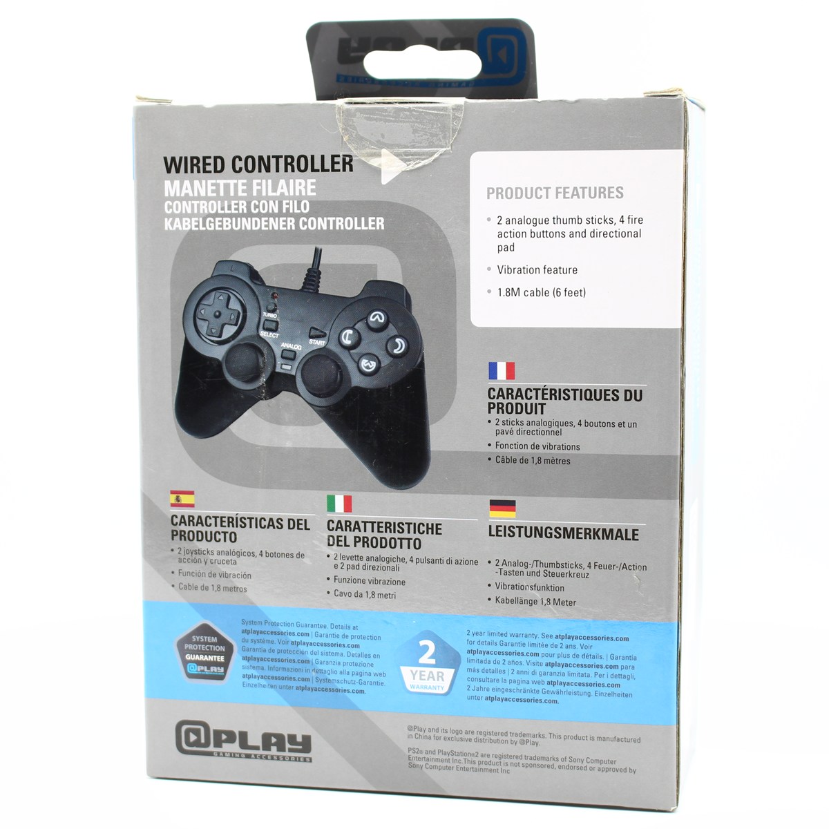 AT Play Controller til Playstation 2 (Ny) - WTS Retro - Køb her