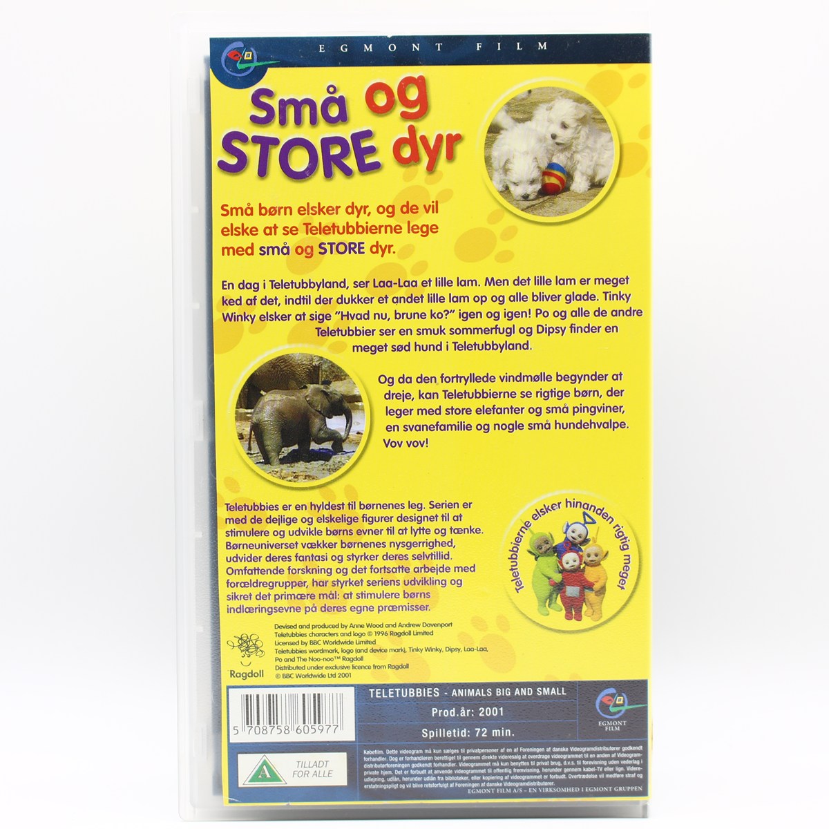 Teletubbies - Små og store dyr (VHS) - WTS Retro - Køb filmen her