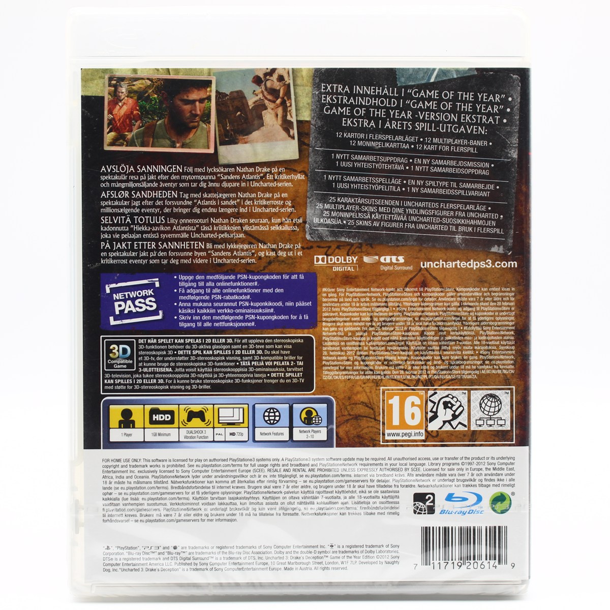 Uncharted 3: Drake's Deception - Game of the Year Edition (PS3 - Ny ...