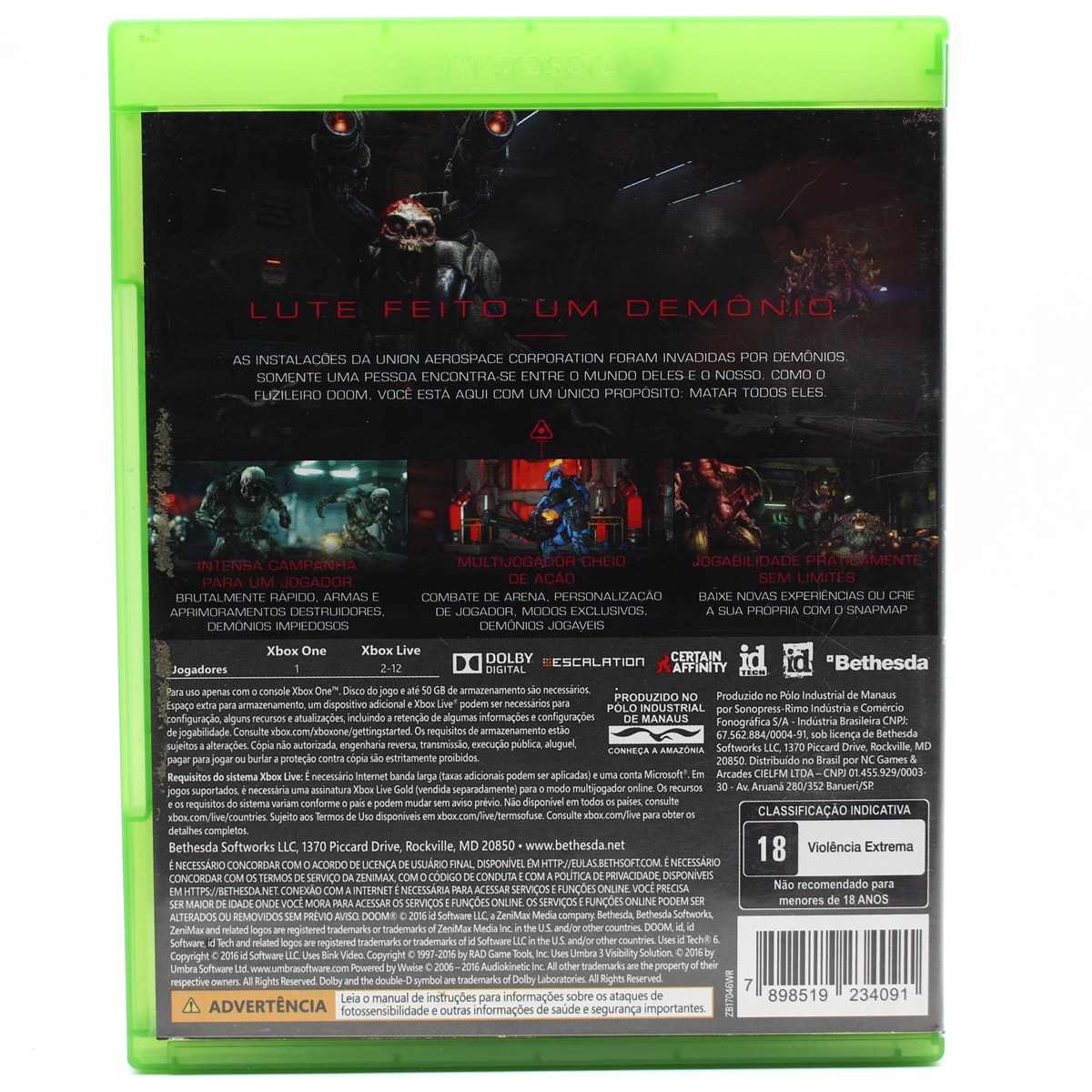 Doom (Xbox One - Portugisisk cover) - WTS Retro - Køb spillet her