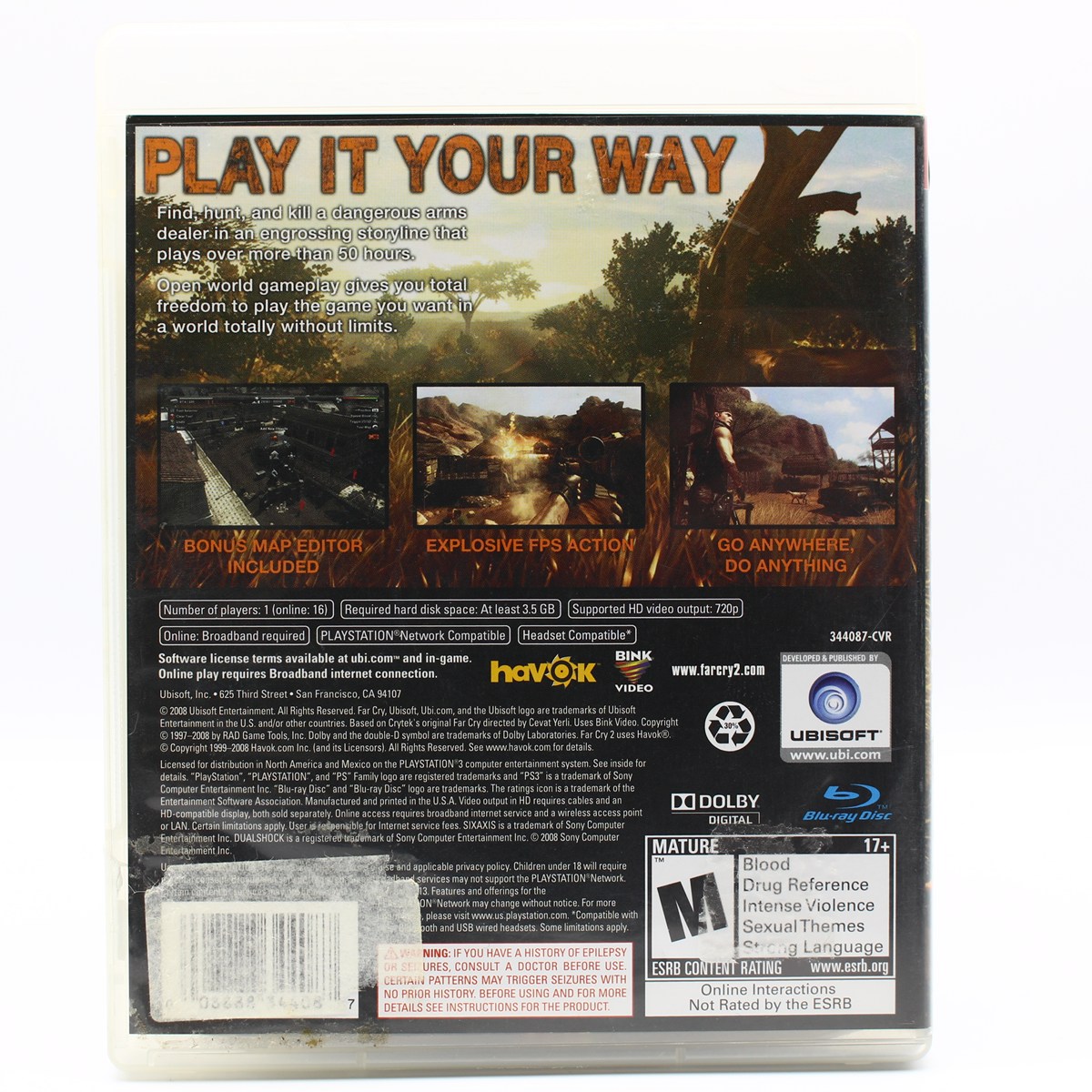 Far Cry 2 (PS3 - US cover) - WTS Retro - Køb her