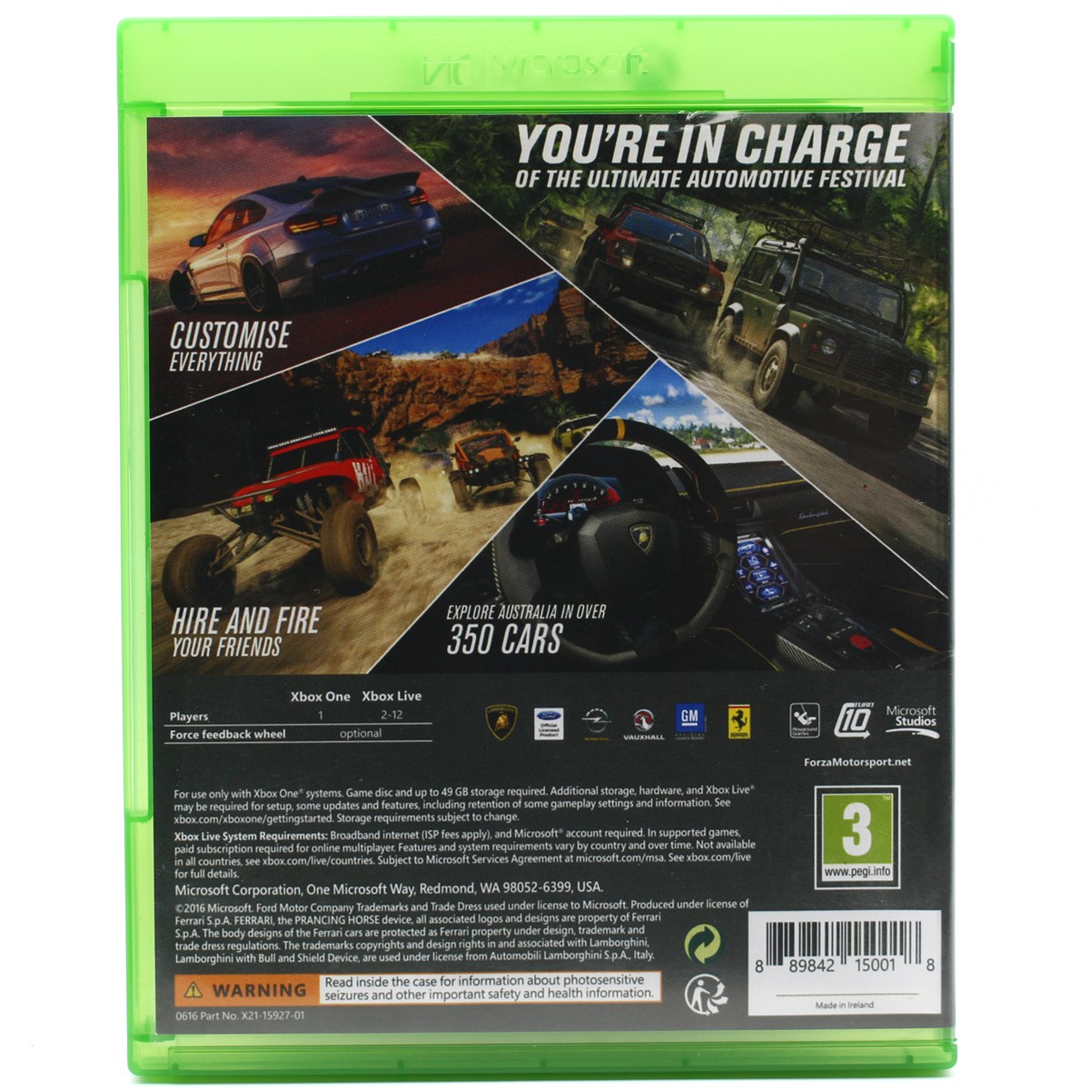 Forza Horizon 3 (Xbox One) - WTS Retro - Køb spillet her