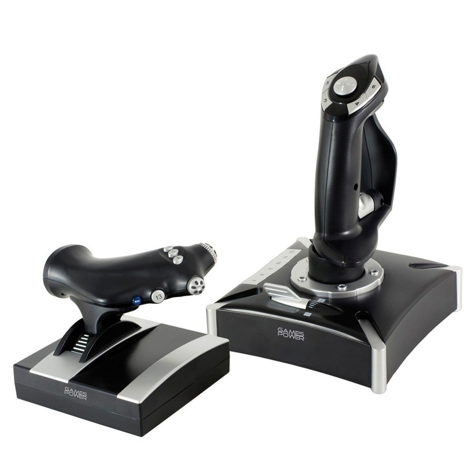 Games Power JS285 Flight Control - Joystick & Throttle Controller (PC ...