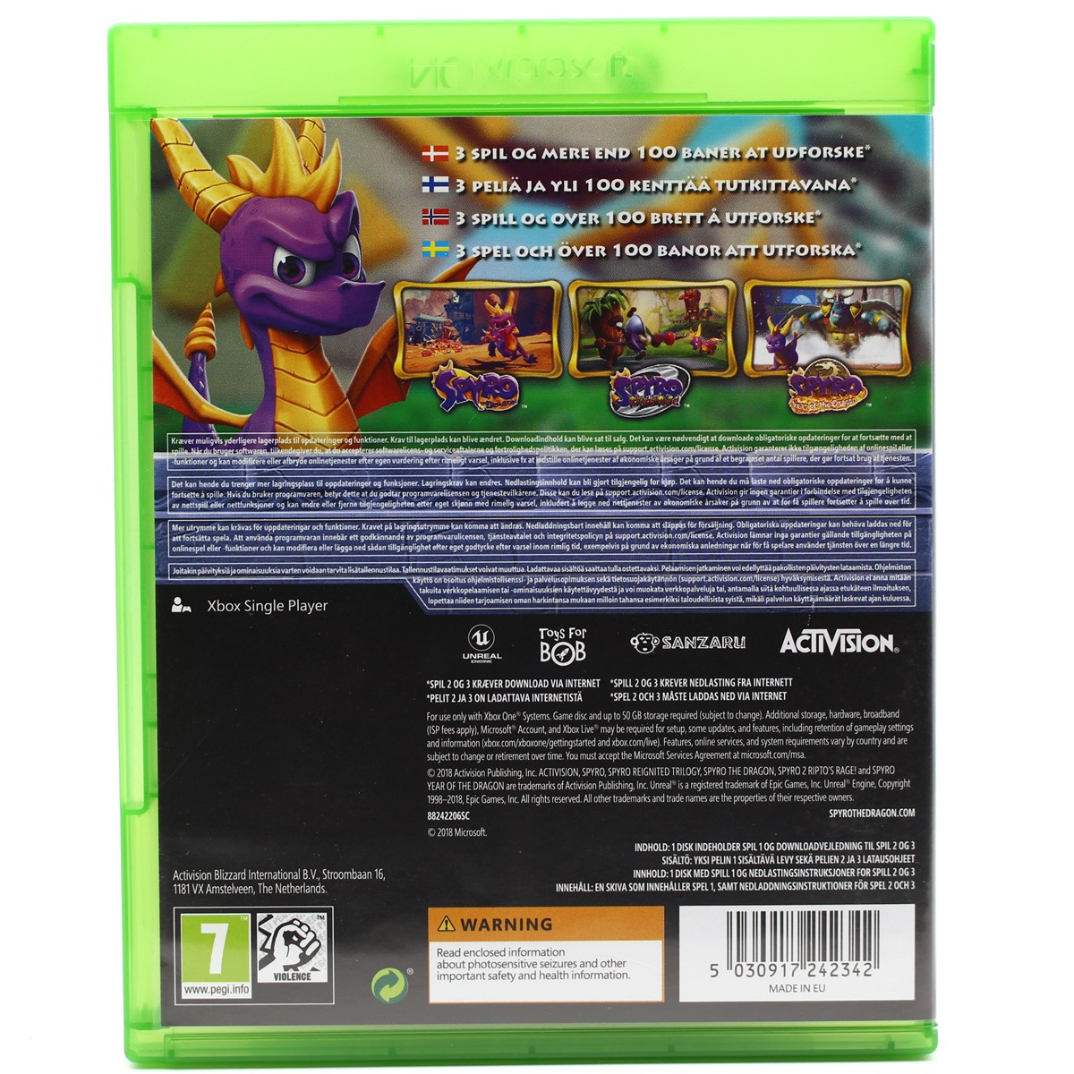 Spyro: Reignited Trilogy (Xbox One) - WTS Retro - Køb spillet her