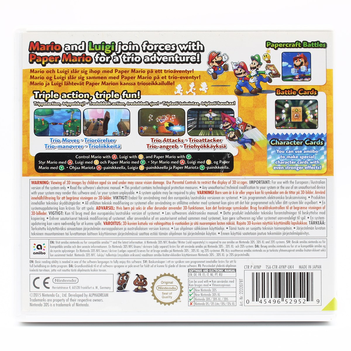 Mario & Luigi: Paper Jam Bros (Nintendo 3DS) - WTS Retro - Køb her