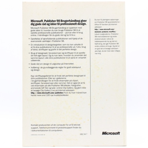 Microsoft Publisher 98 - Brugerhåndbog - WTS Retro - Køb her
