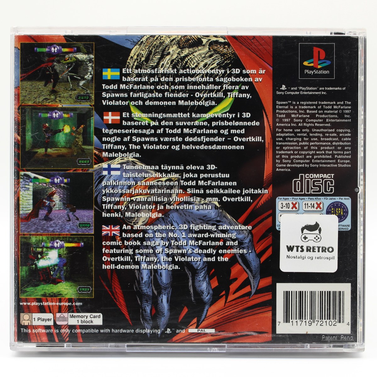 Spawn: The Eternal (PS1) - WTS Retro - Køb spillet her